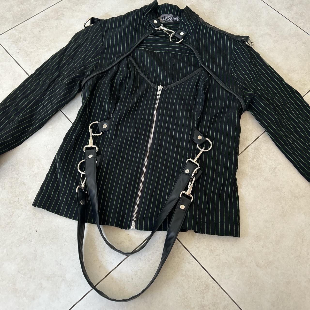 Lip service gangster prankster jacket Green color... - Depop