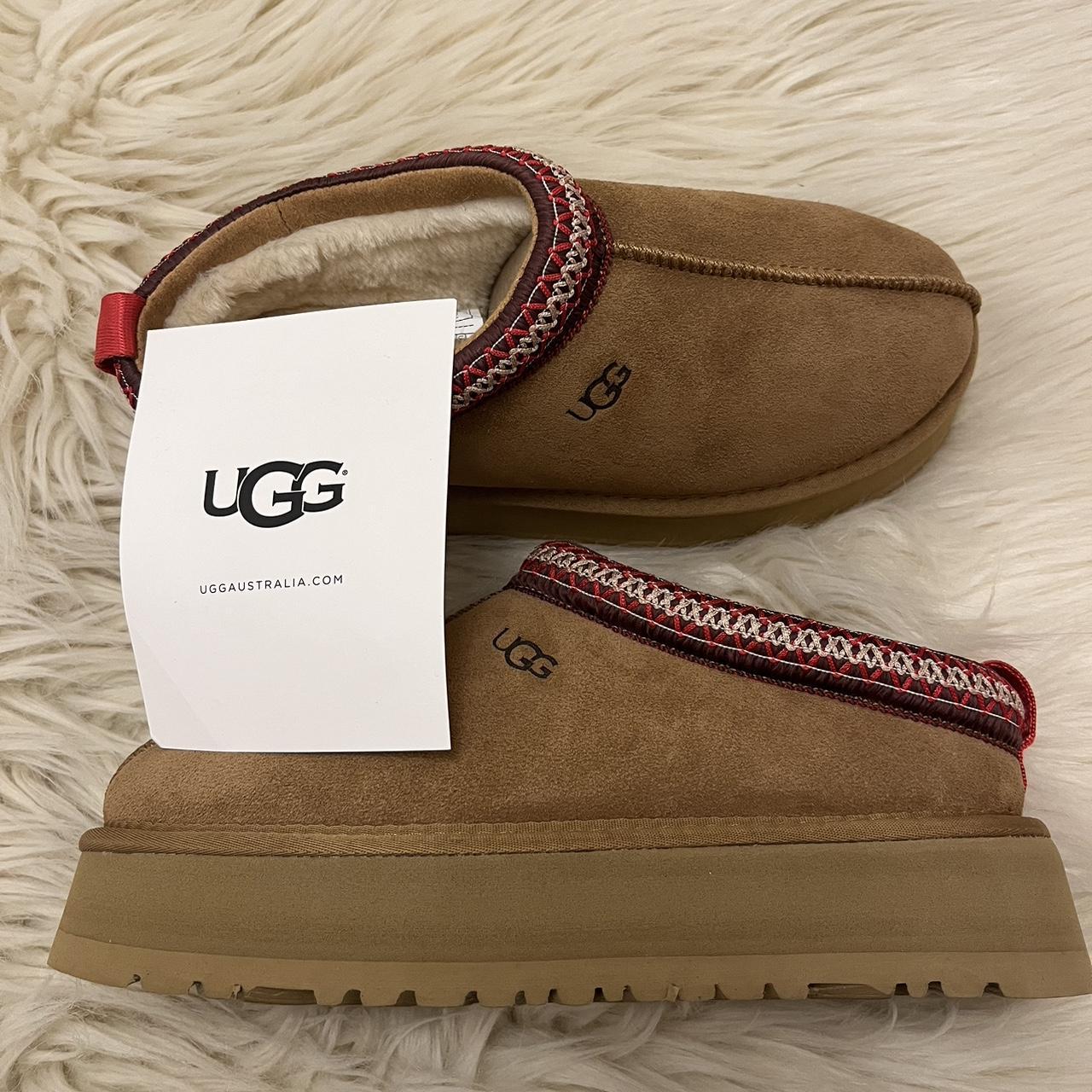 UGG Tazz Slipper in Chestnut Selling as an unwanted... - Depop