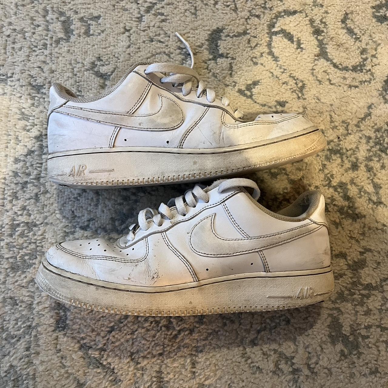 White Nike Air Force 1 Size M... - Depop