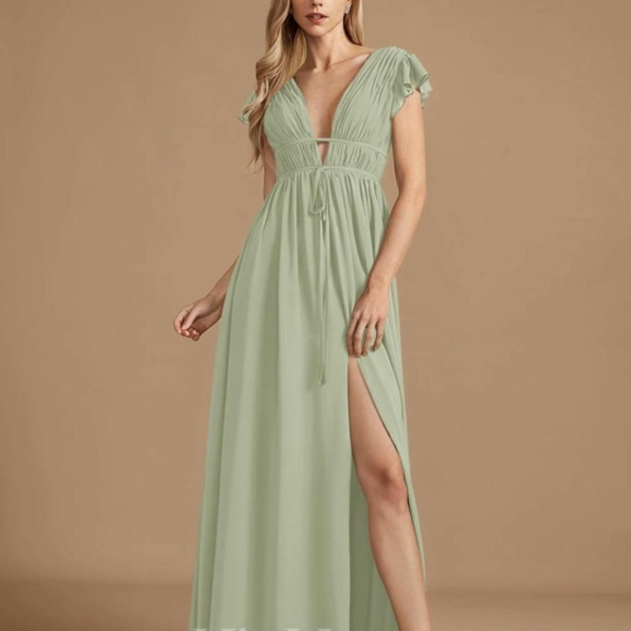 JJs House Bridesmaid Dress Color: celadon... - Depop