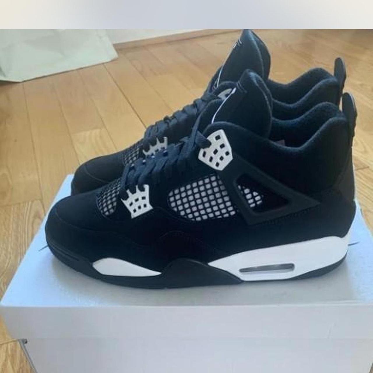 Black and white Jordan fours never been weird. I... - Depop
