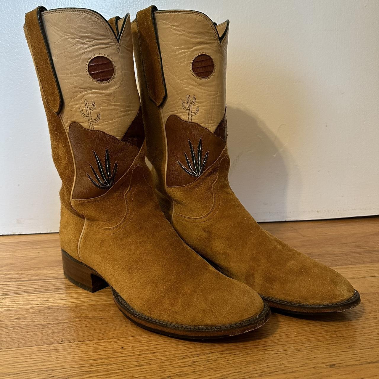 LUCCHESE X NICK FOUQUET WHITE SANDS SUEDE BOOTS -... - Depop