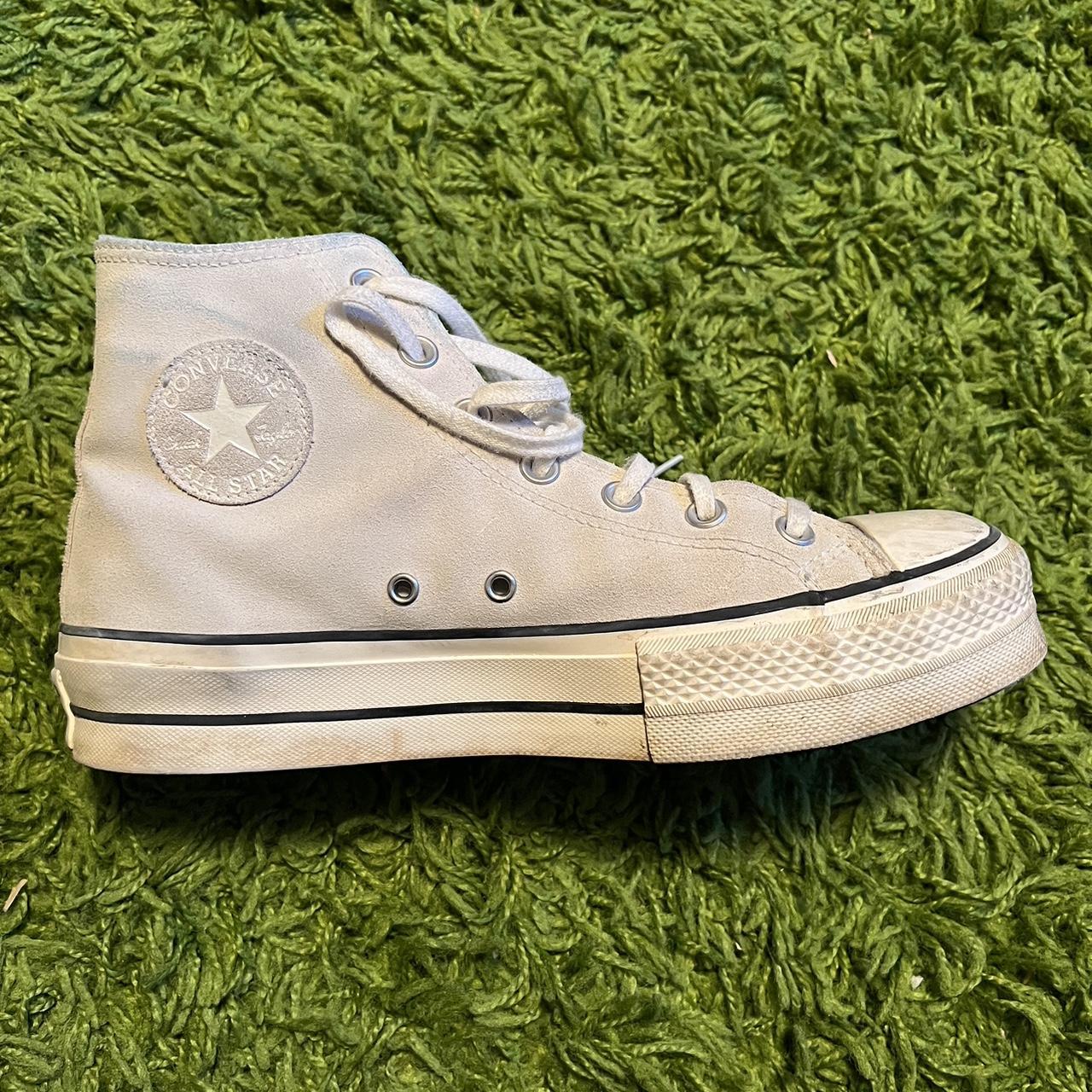 Women’s 10 Off White High Top Platform Converse.... - Depop