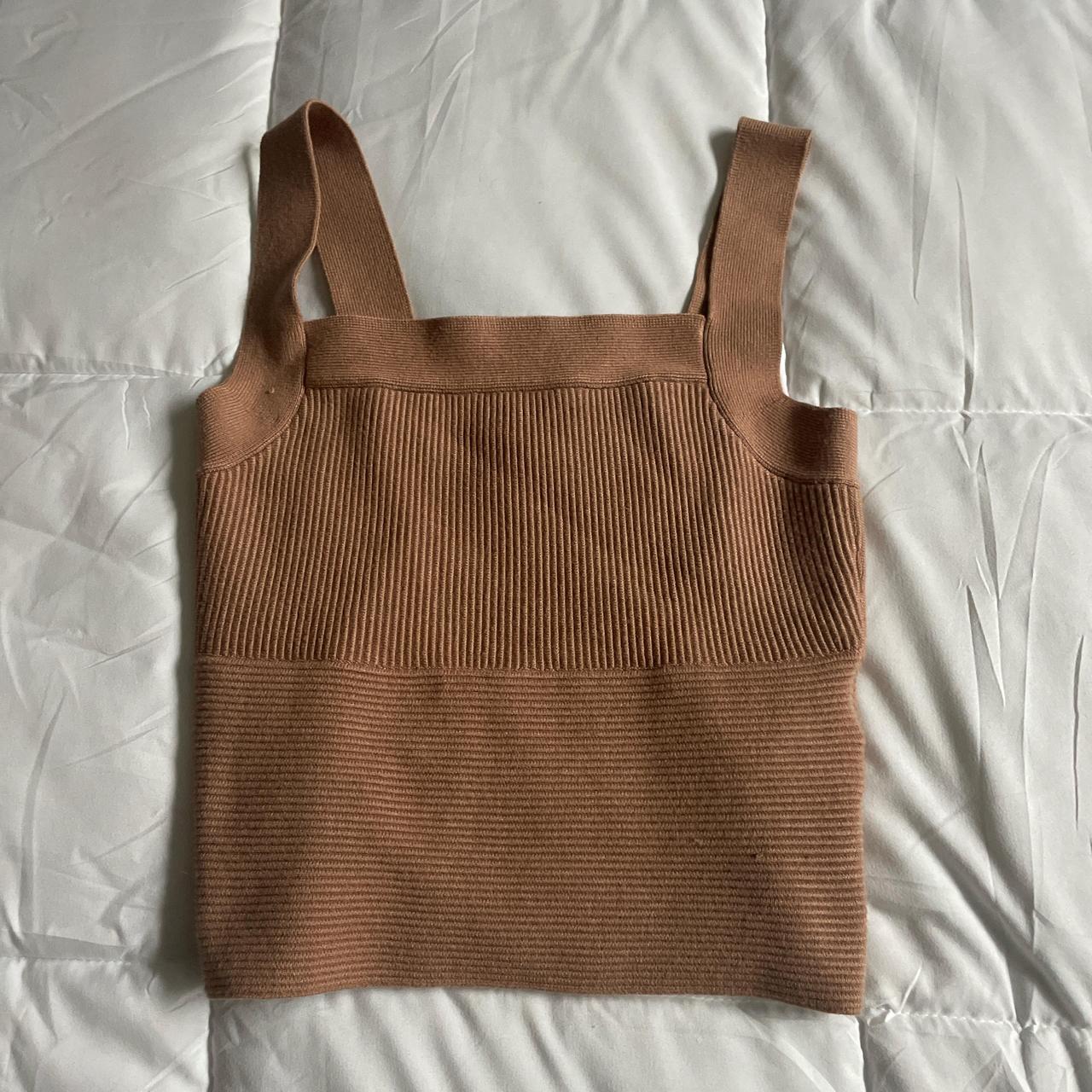 Abercrombie & Fitch tan tank Size small, stretchy... - Depop