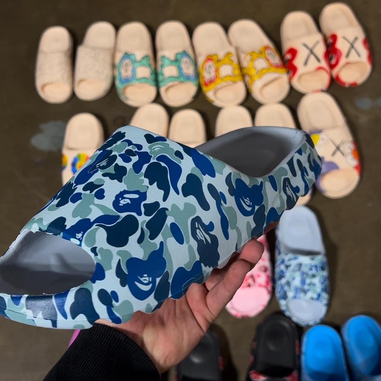 ‼️Custom Yzy Slides‼️ ‼️3 PAIRS FOR $45‼️ ONLY SIZES... | Depop