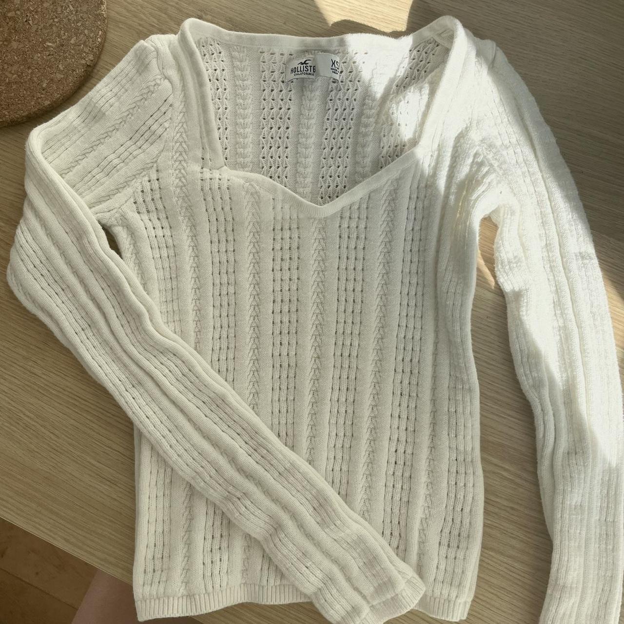 Hollister sweetheart neck sweater Size... - Depop