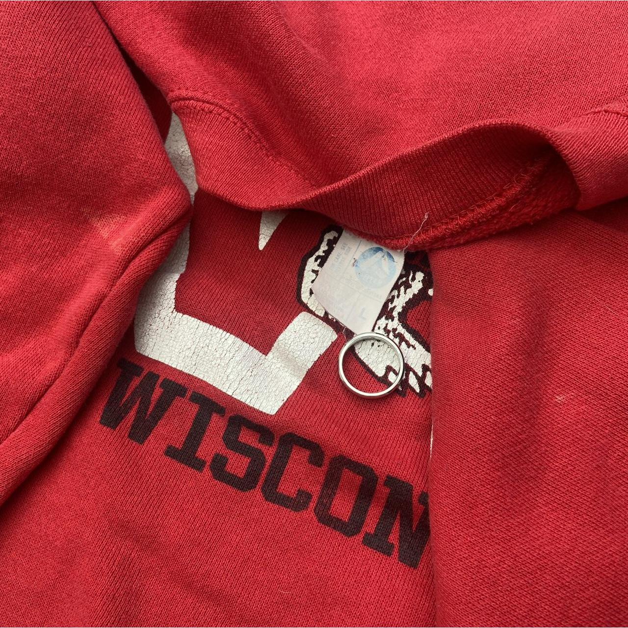 vintage wisconsin badgers sweatshirt 80s college... - Depop