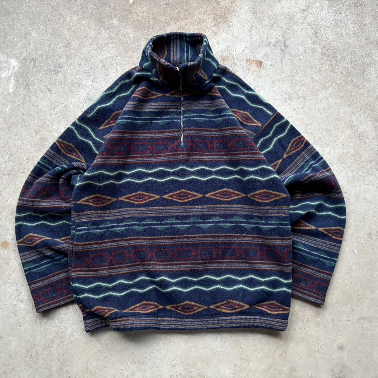 vintage patagonia aztec styled aop fleece... | Depop