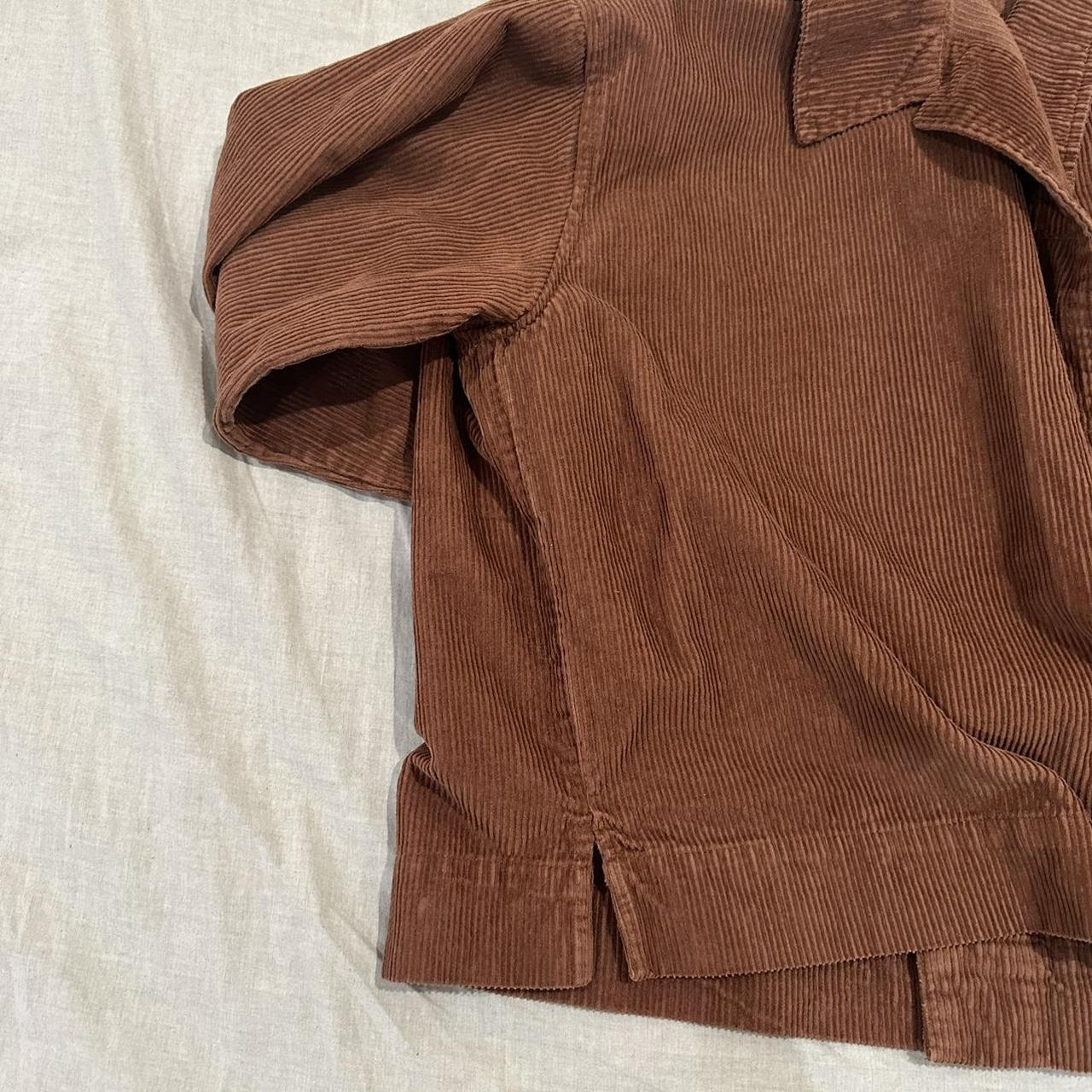 Urban Outfitters Brown Semi-Cropped Corduroy... - Depop