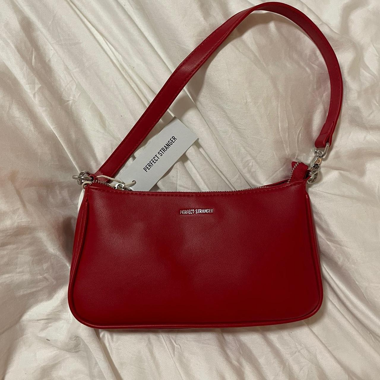 Red Perfect Stranger bag with silver hardware... - Depop
