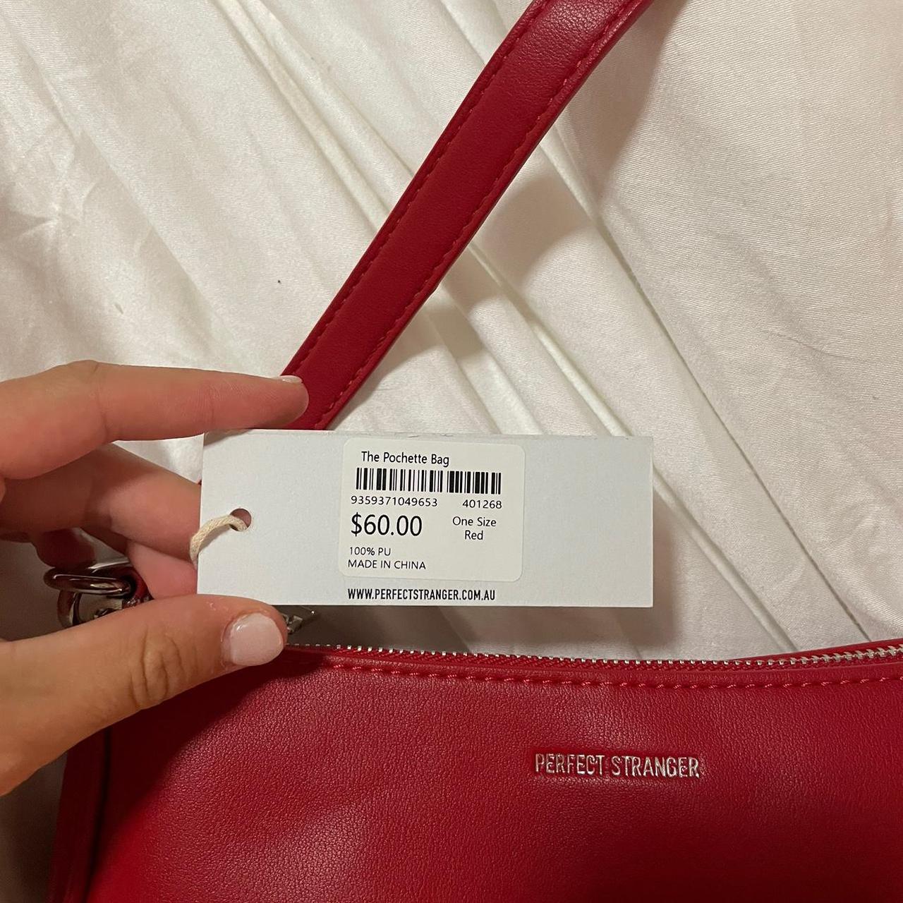 Red Perfect Stranger bag with silver hardware... - Depop