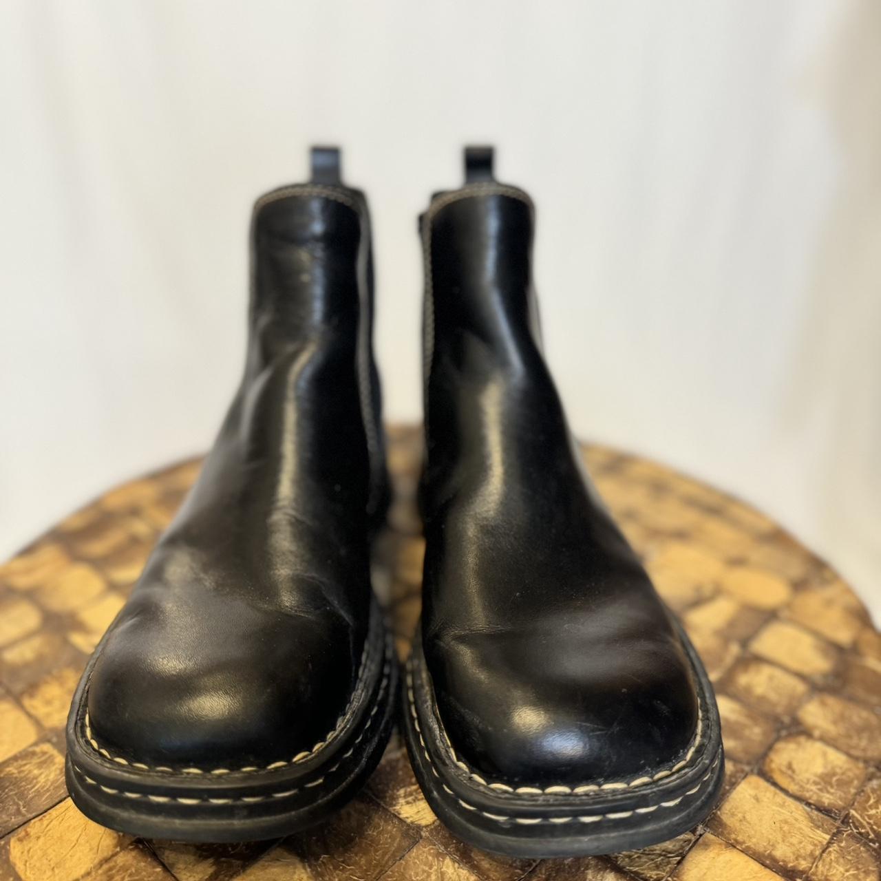 FALINE Black Leather Chelsea Boot by Born - Womens... - Depop