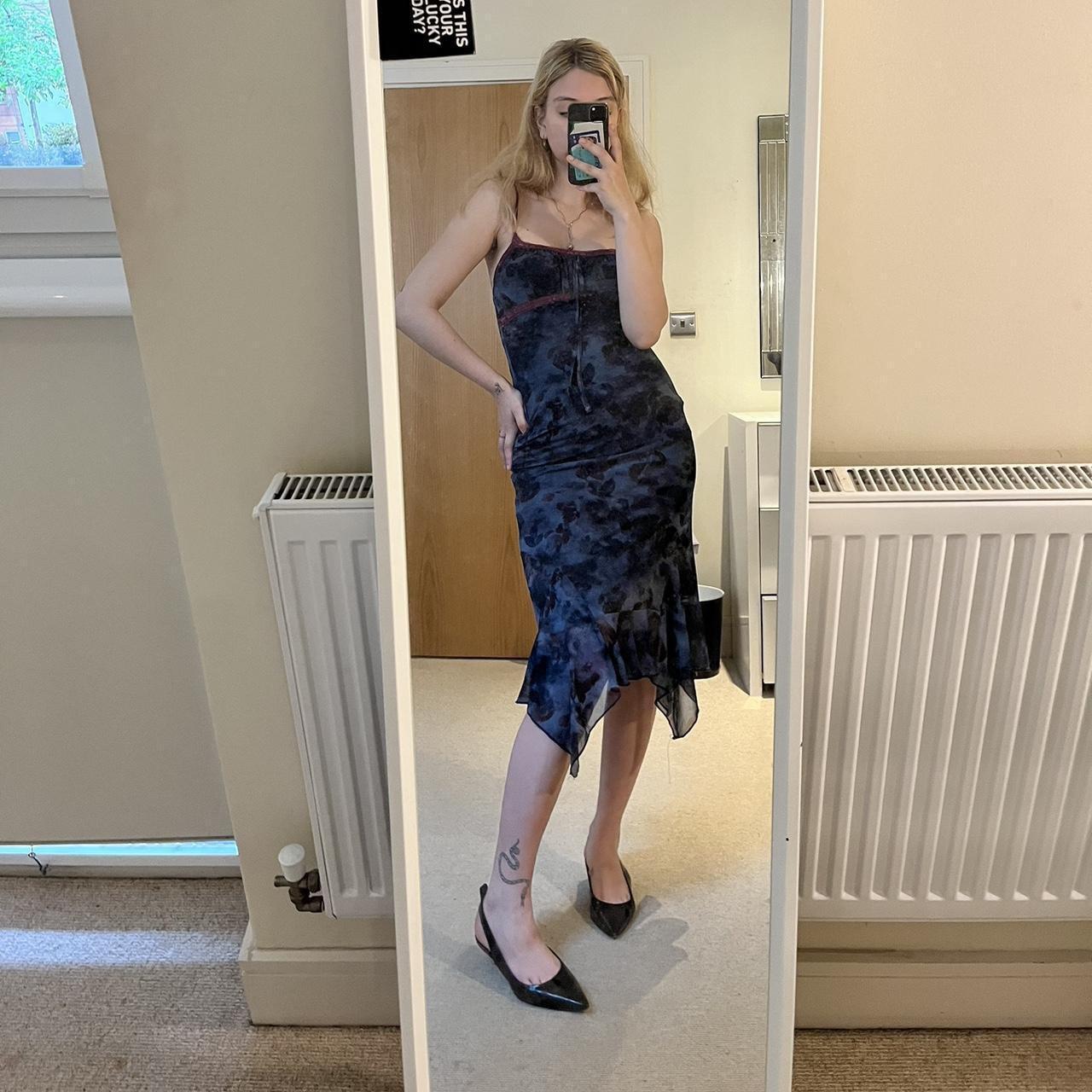 mermaid slip dress, semi-transparent, urban... - Depop