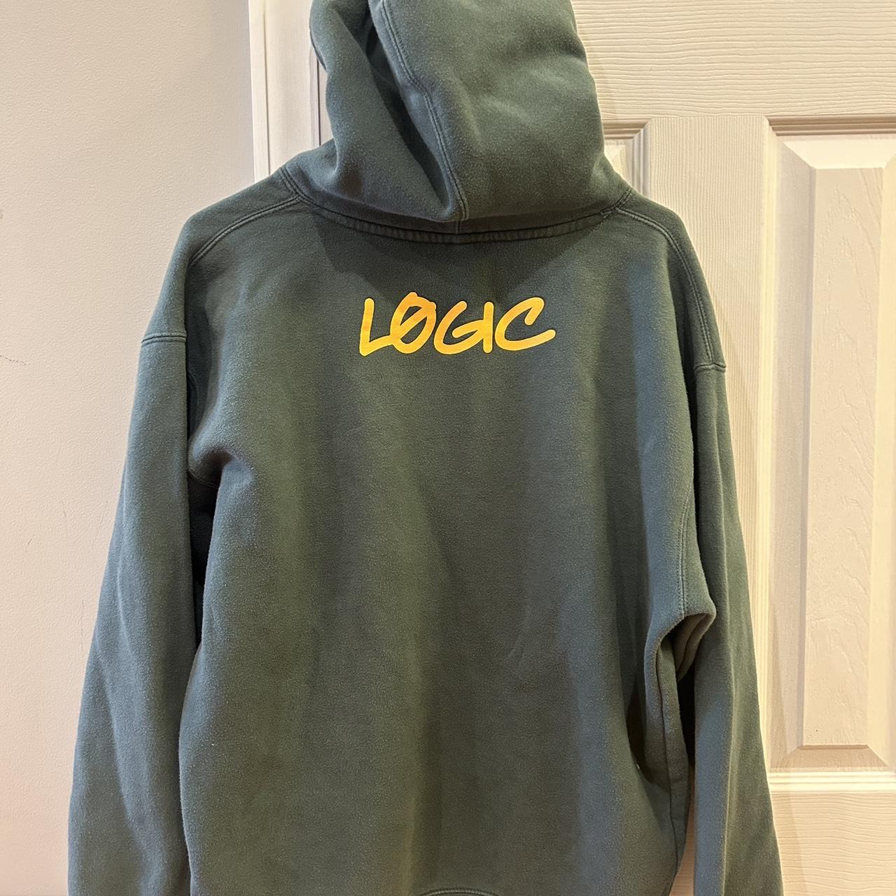 Green Logic Hoodie Size L #logic #merch - Depop