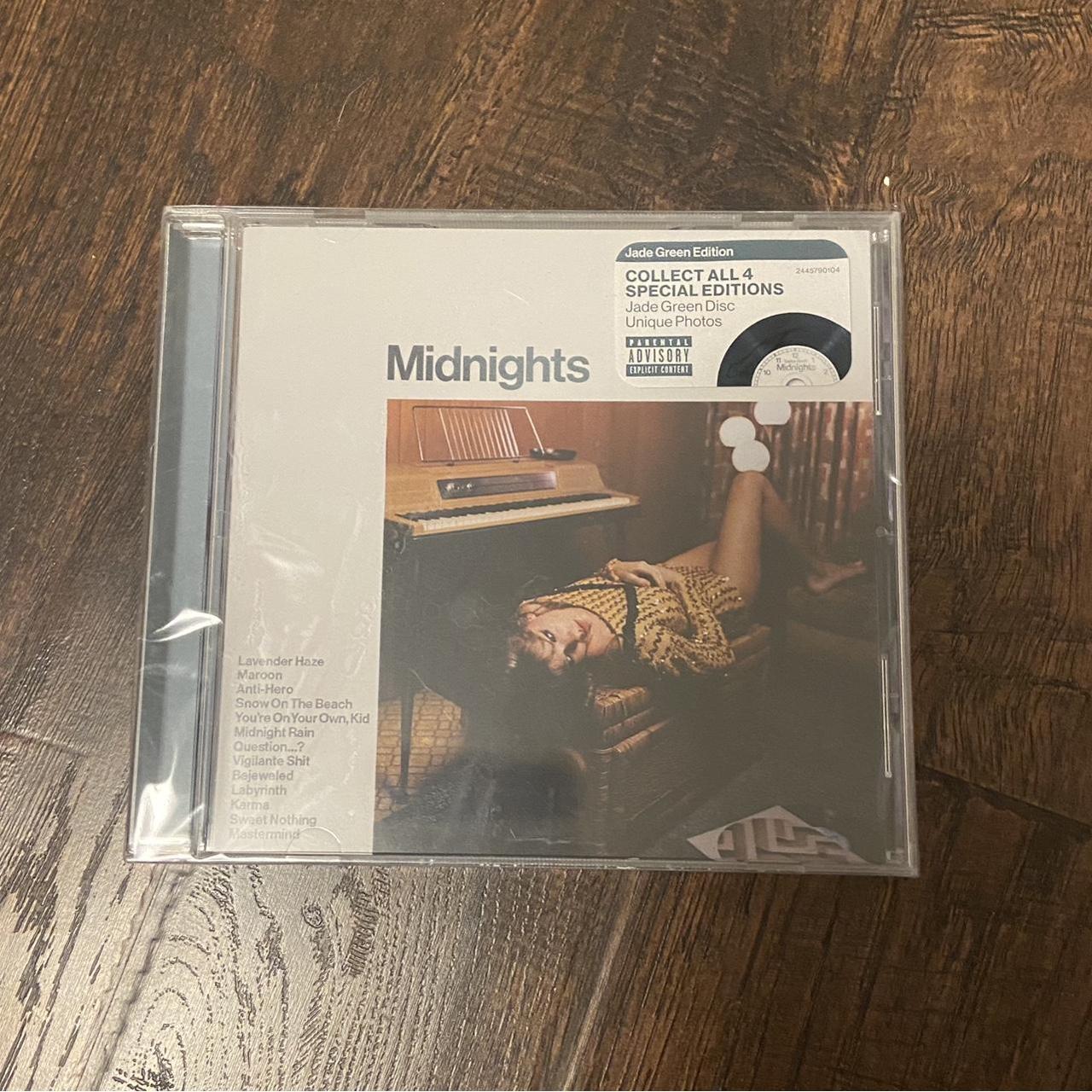 Midnights Taylor Swift Cd Jade Green... - Depop
