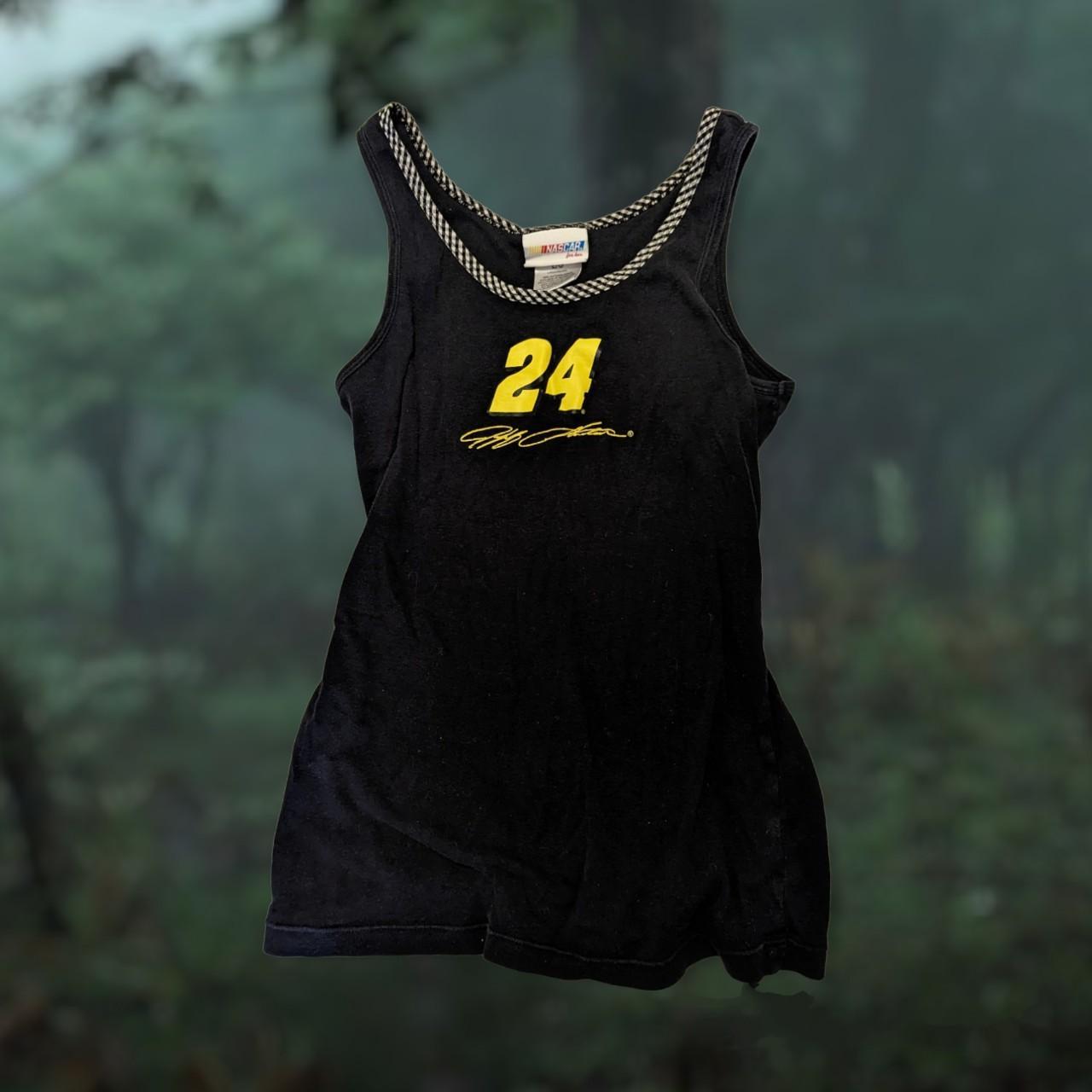 jeff gordon 24 racey nascar tank with checkered... - Depop