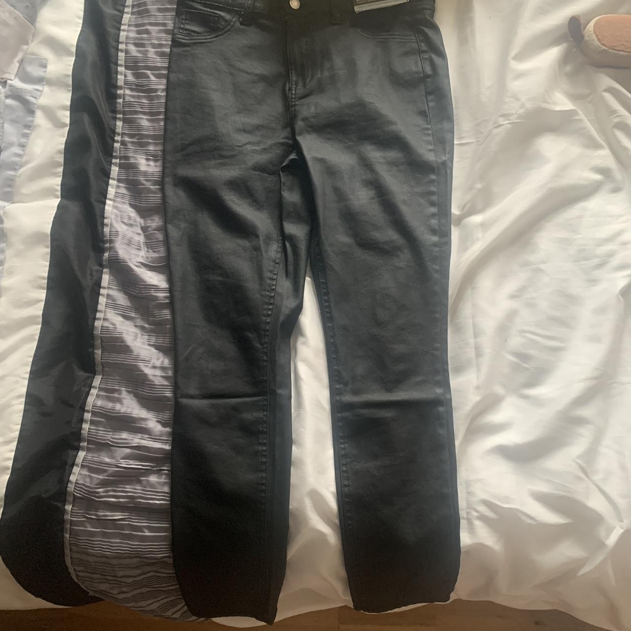 Primark high waisted skinny leather jeans - Depop