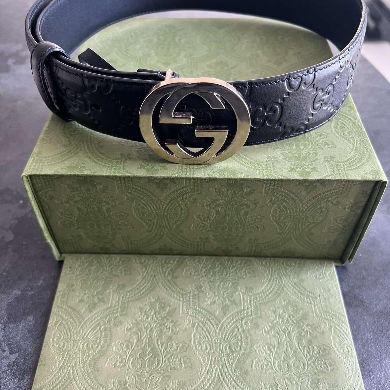 black signature gucci belt, only worn a handful of... - Depop