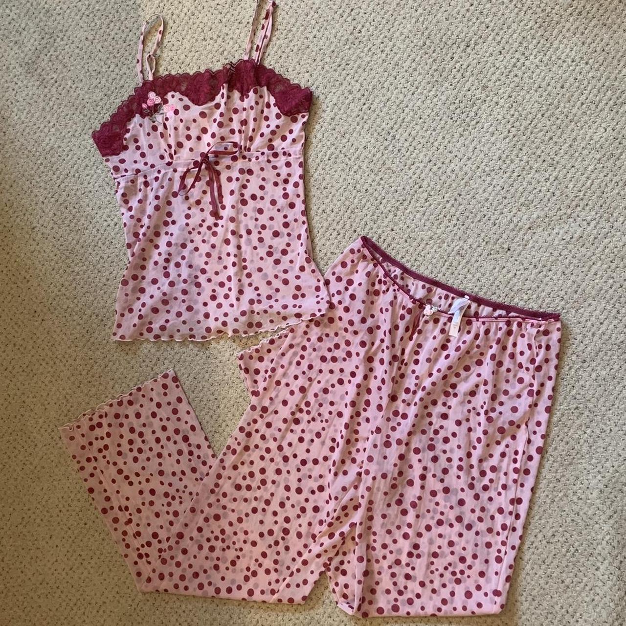 dainty mesh/sheer matching sleepwear pajamas set... - Depop