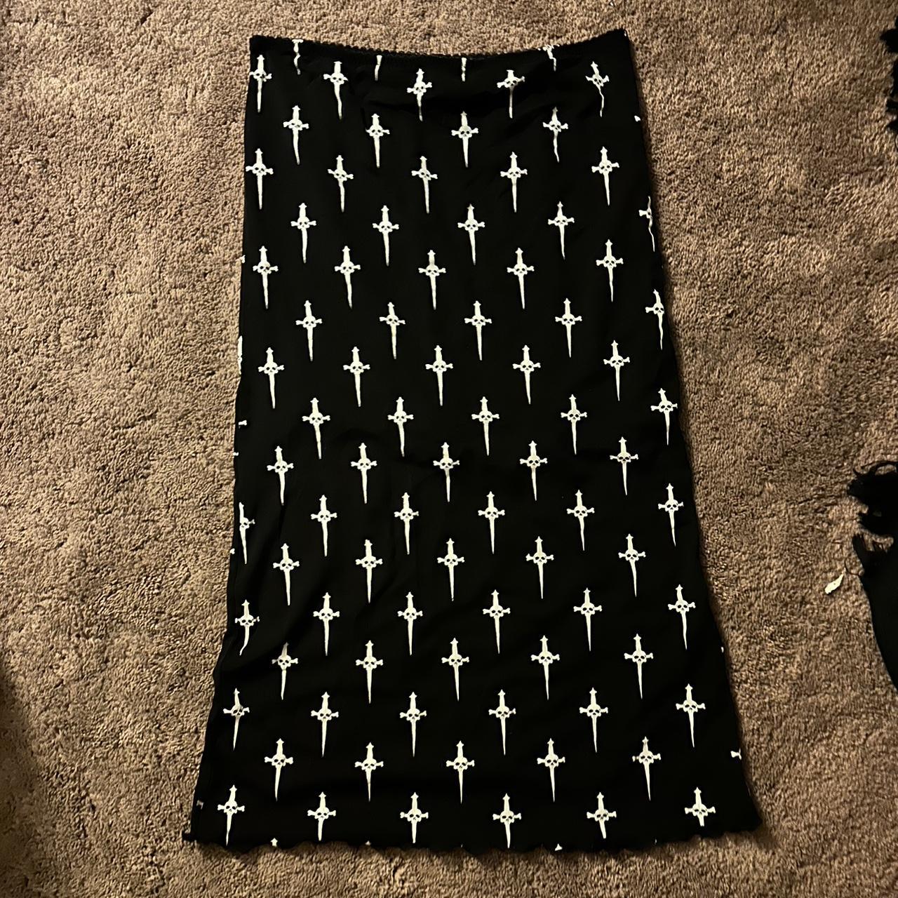 Lip Service dagger midi stretchy skirt. Has 2... - Depop