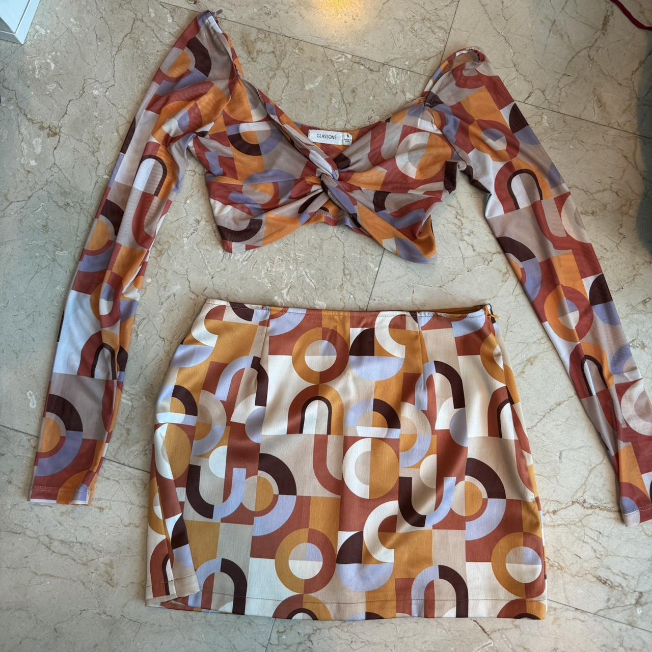 Glassons set Two piece 70s style - Depop