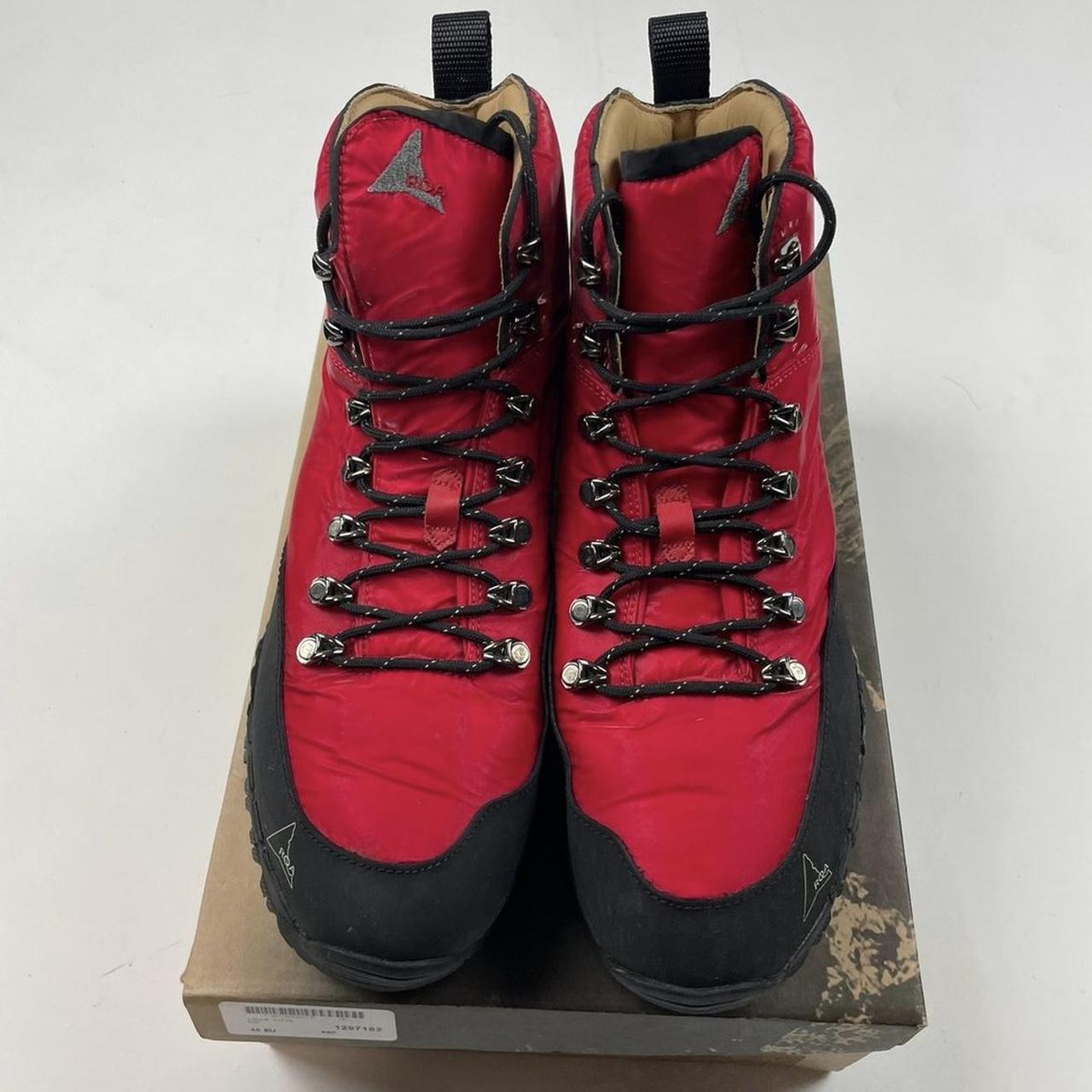 ROA Men's Red and Black Boots | Depop