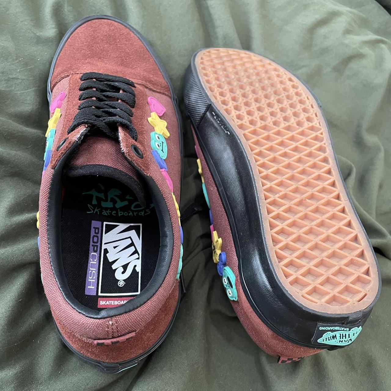 Frog Vans Skate Old Skool Brown/Black size 8M brand... - Depop