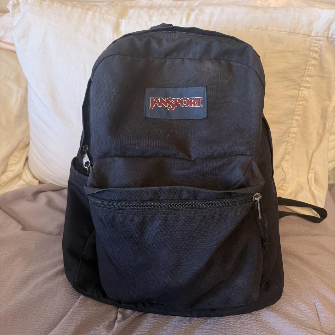 black jansport backpack condition: good condition!... | Depop