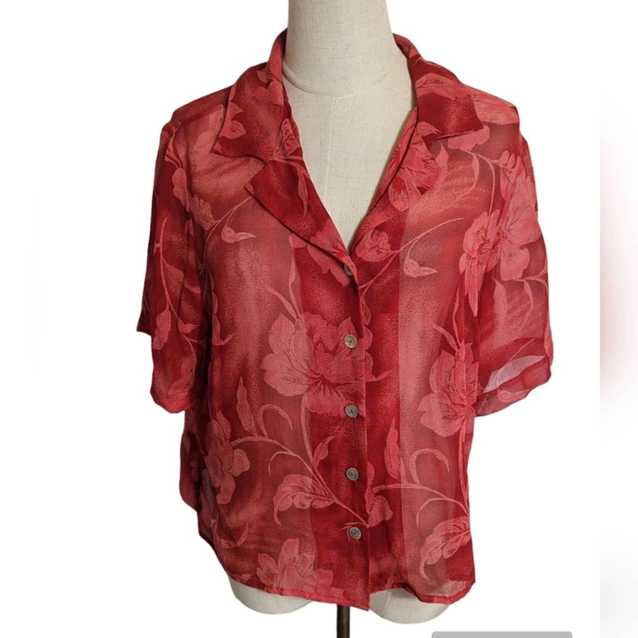 Robbie Bee Women's Red Blouse | Depop