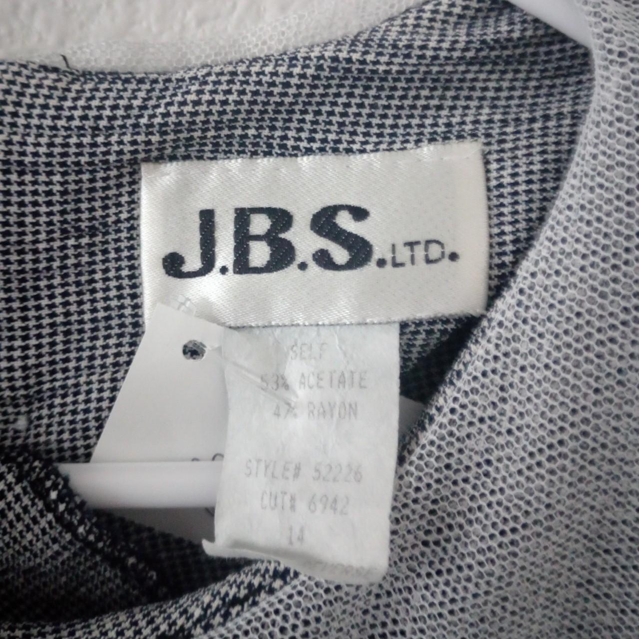 Vintage 90s JBS LTD White Lace Rosette Collared Grey... - Depop