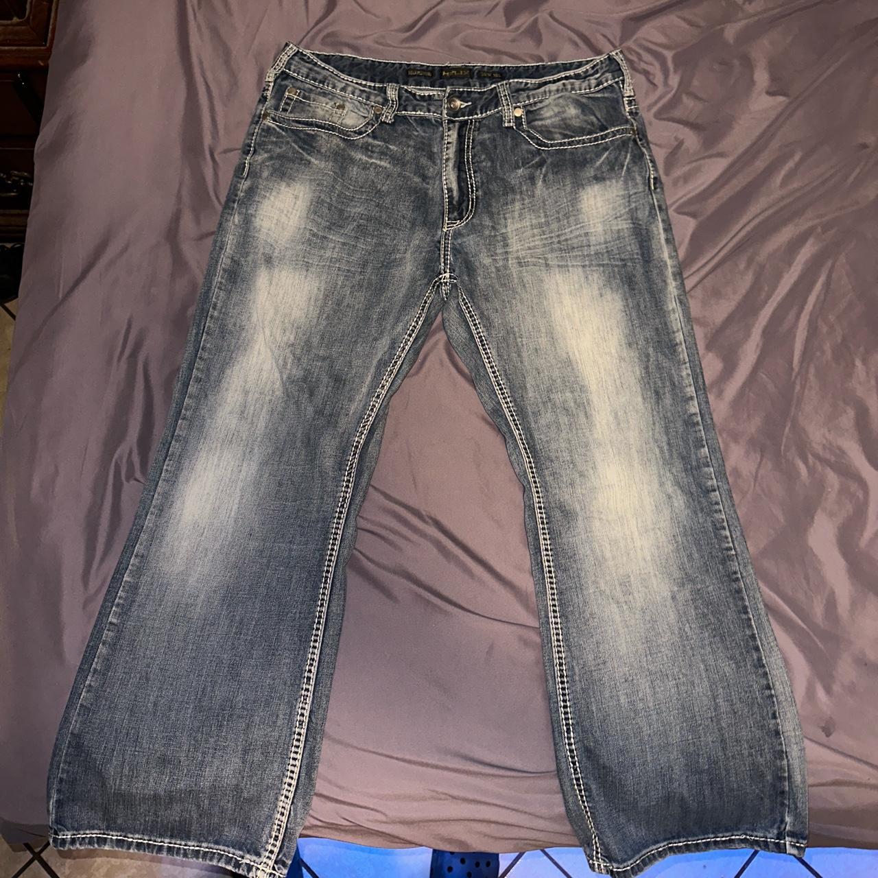 cool ah helix boot cut denim #thrifted #vintage... - Depop