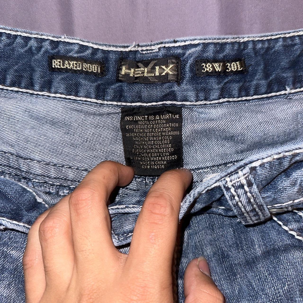 cool ah helix boot cut denim #thrifted #vintage... - Depop