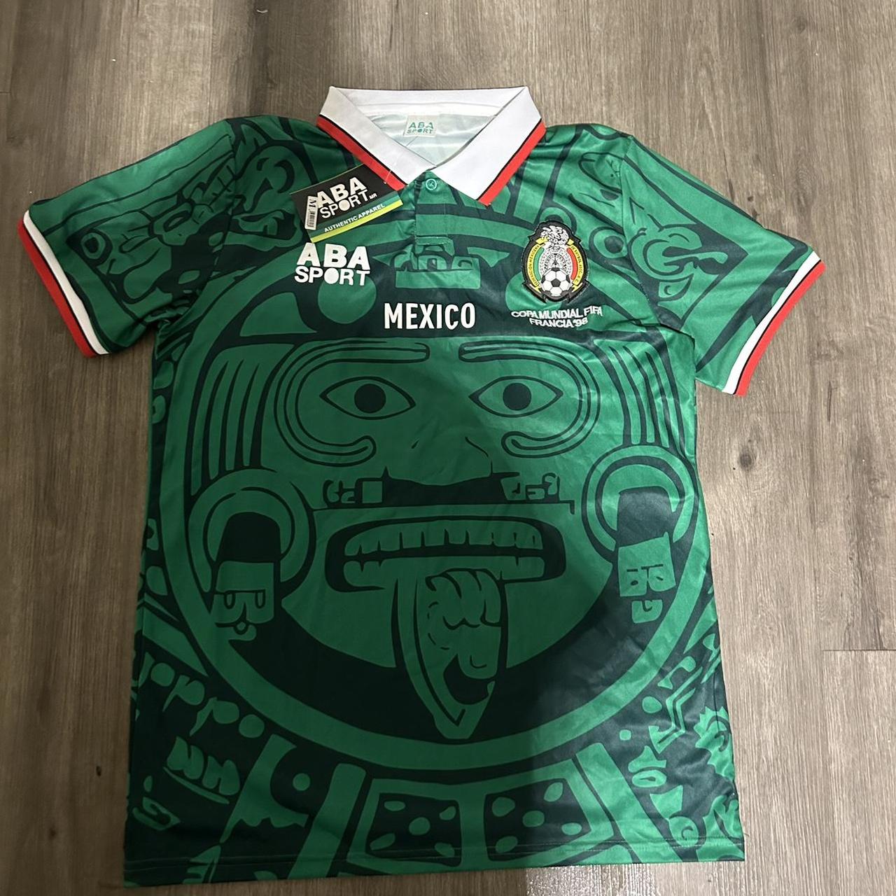 Mexico aztec FIFA 1998 World Cup jersey New with... - Depop
