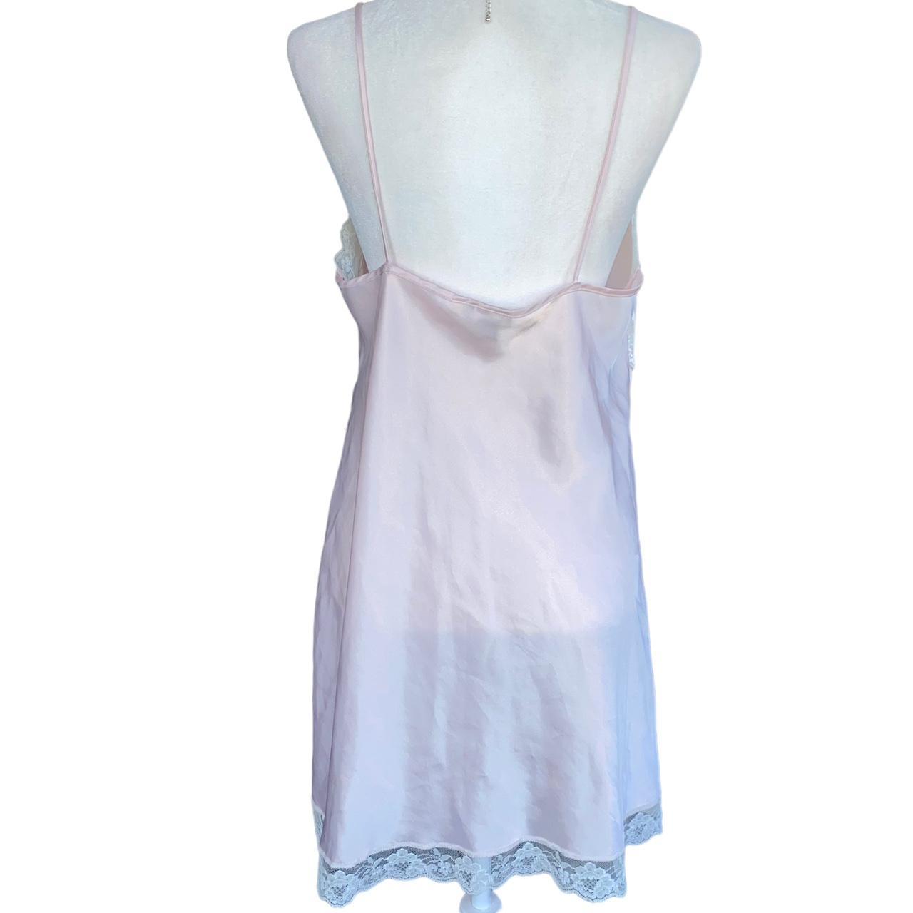 vintage pink slip dress beautiful, shimmery... - Depop