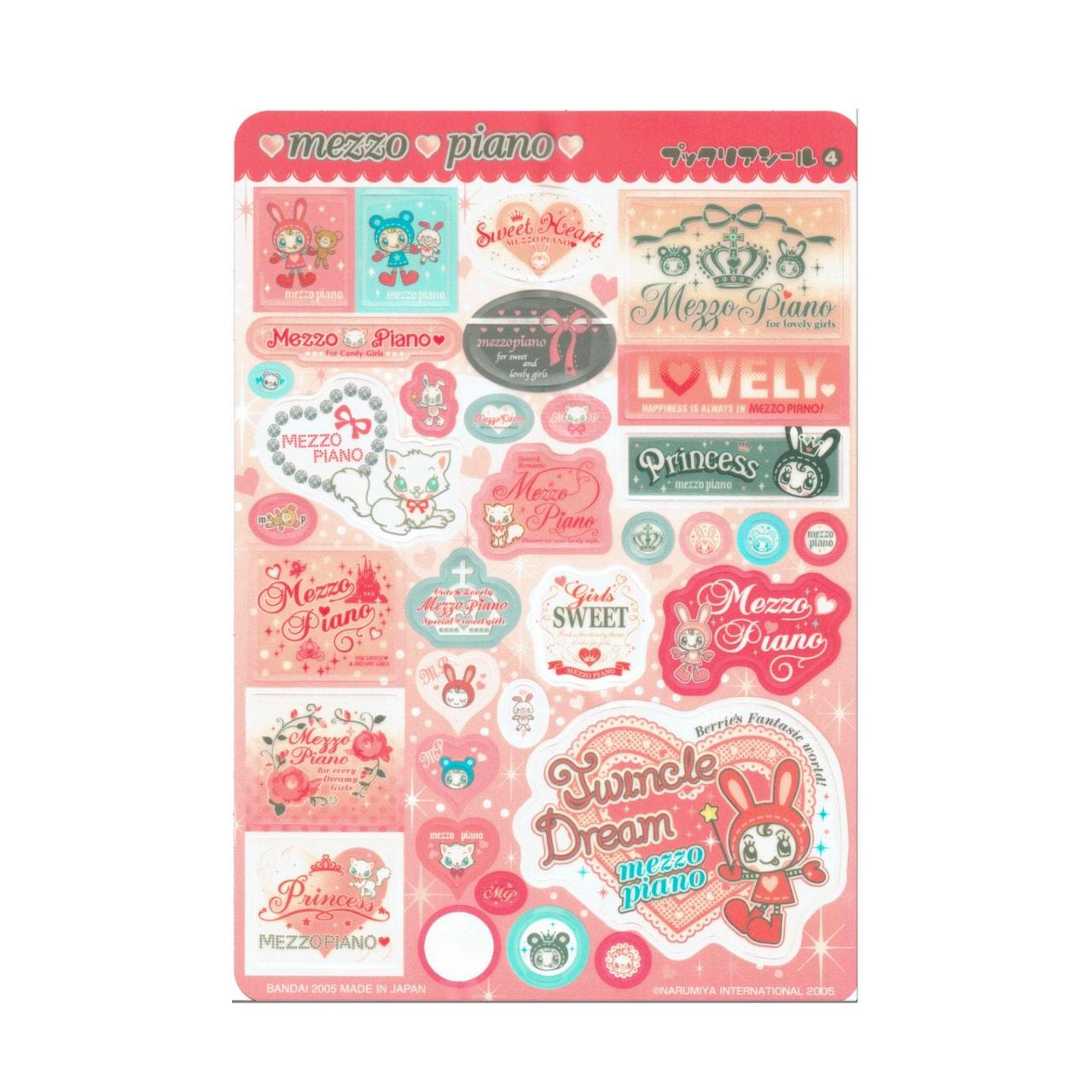 Mezzo Piano Sticker Sheet 2000s Heisei Retro Y2K... | Depop