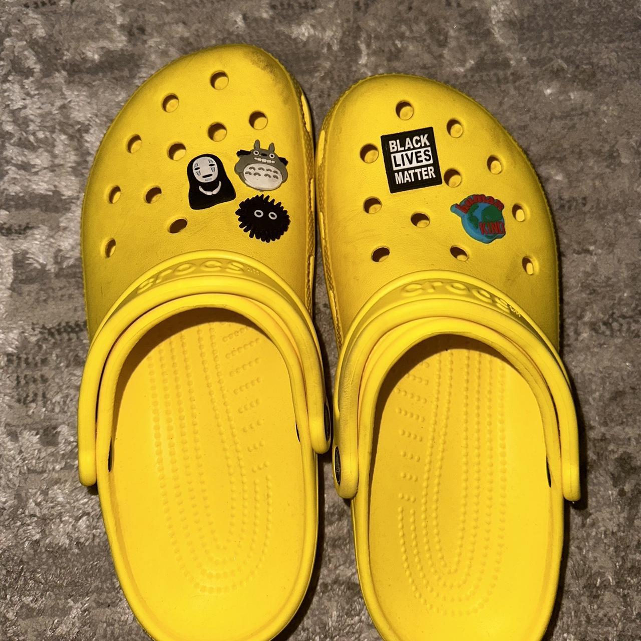 Yellow Crocs, size 9 in women's/ size 7 in men's. I... - Depop
