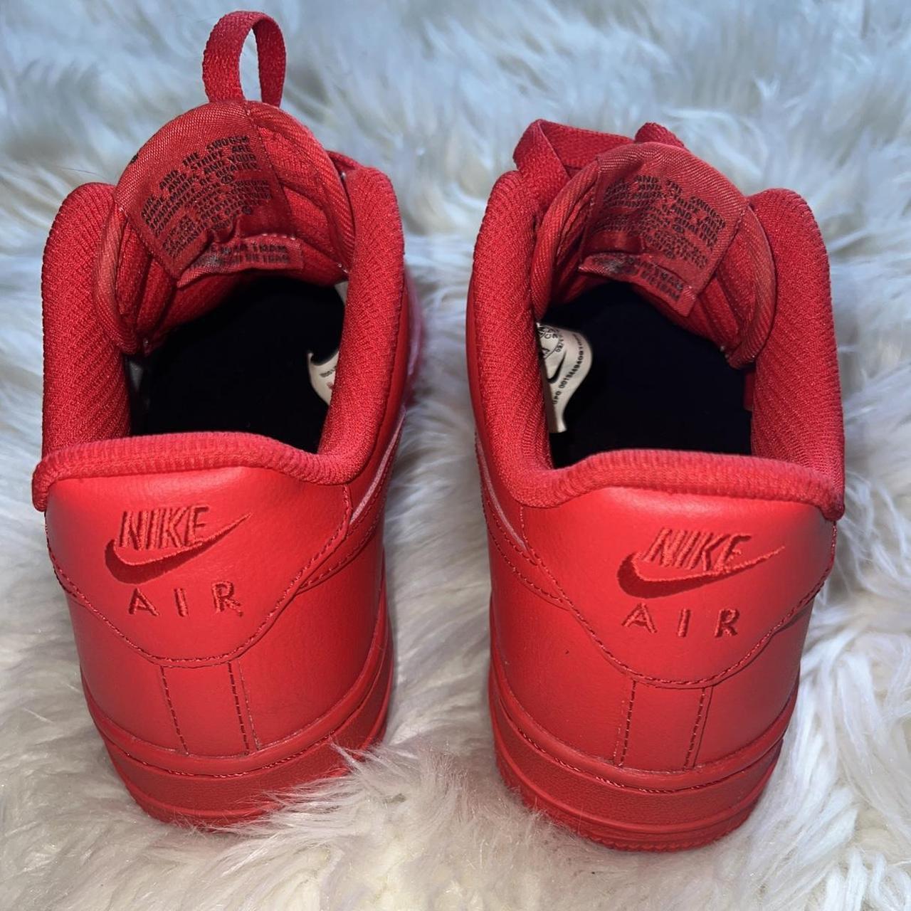 Red Nike Air Force ones Red af1 Good condition Size... - Depop