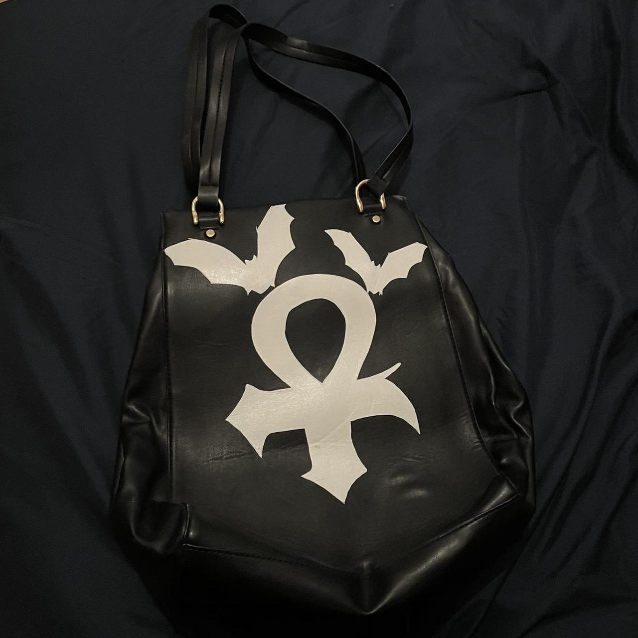 Hand painted 69 eyes ankh bag. Shape similar to... - Depop