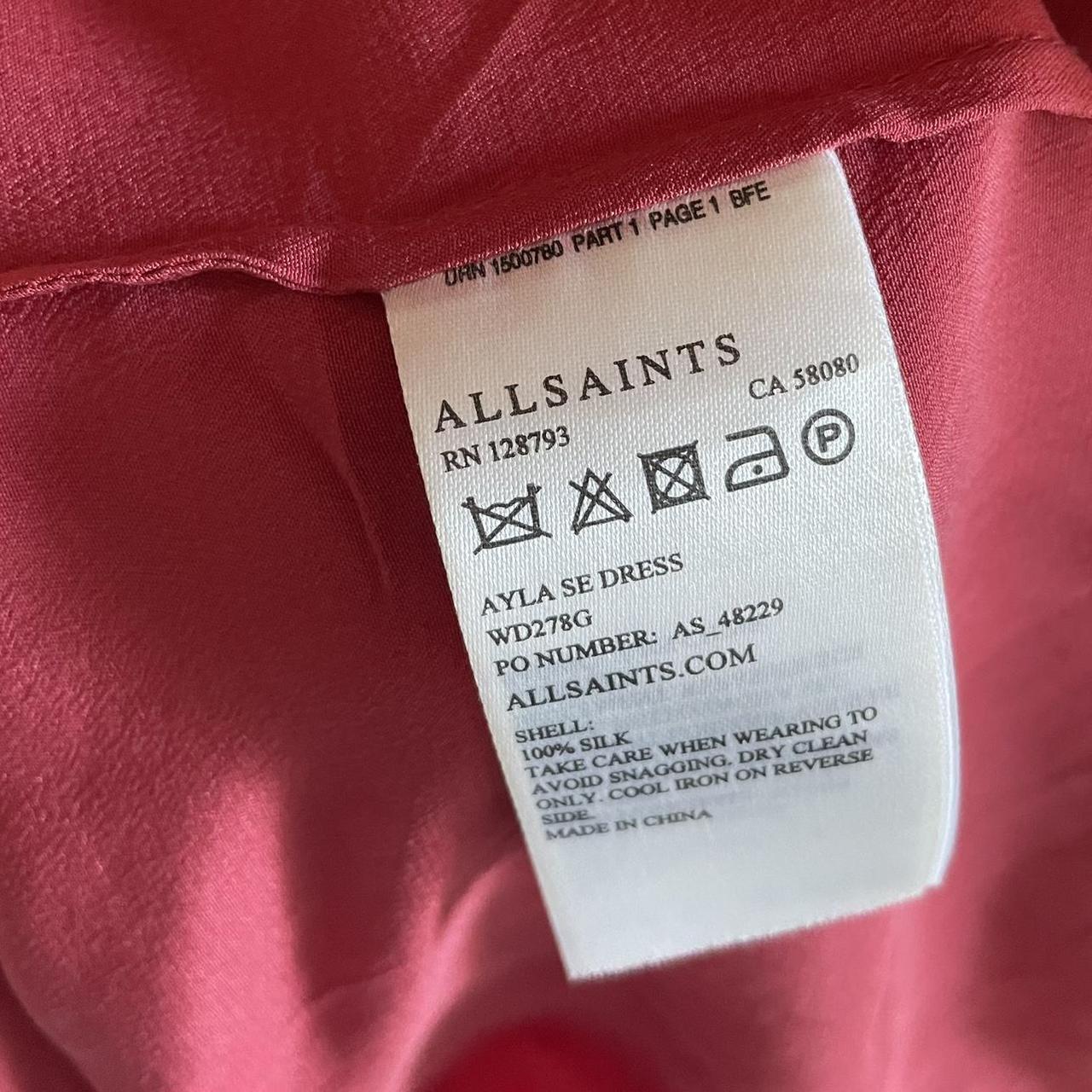 AllSaints Women's Red Dress | Depop