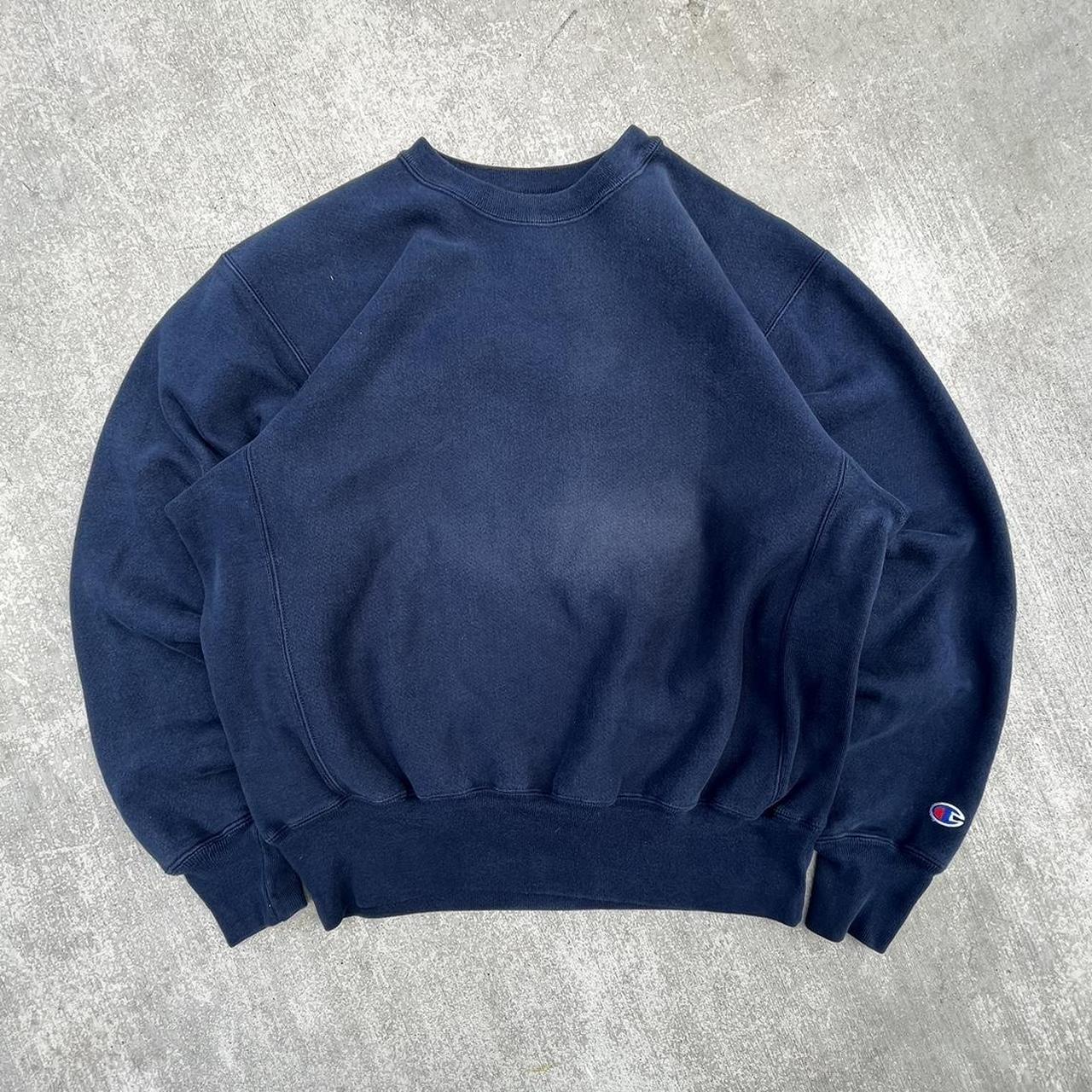 Y2k faded and distressed champion reverse weave... - Depop