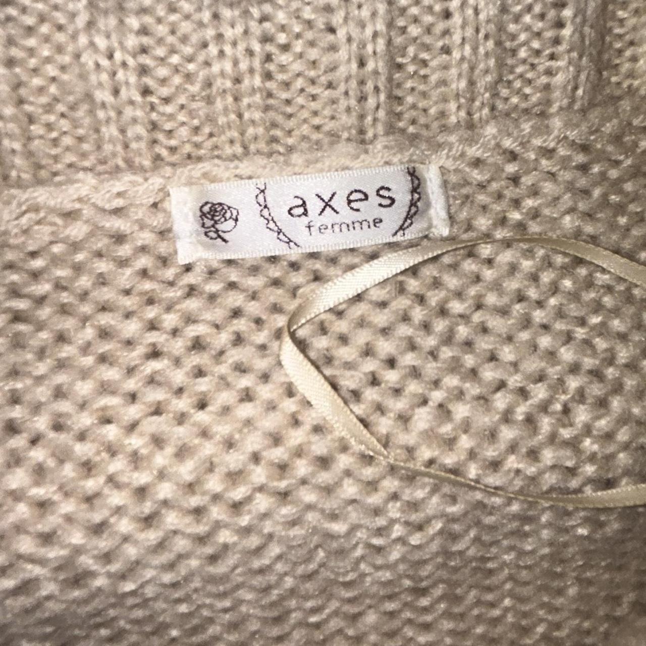 axes femme off the shoulder beige cream mini sweater... - Depop