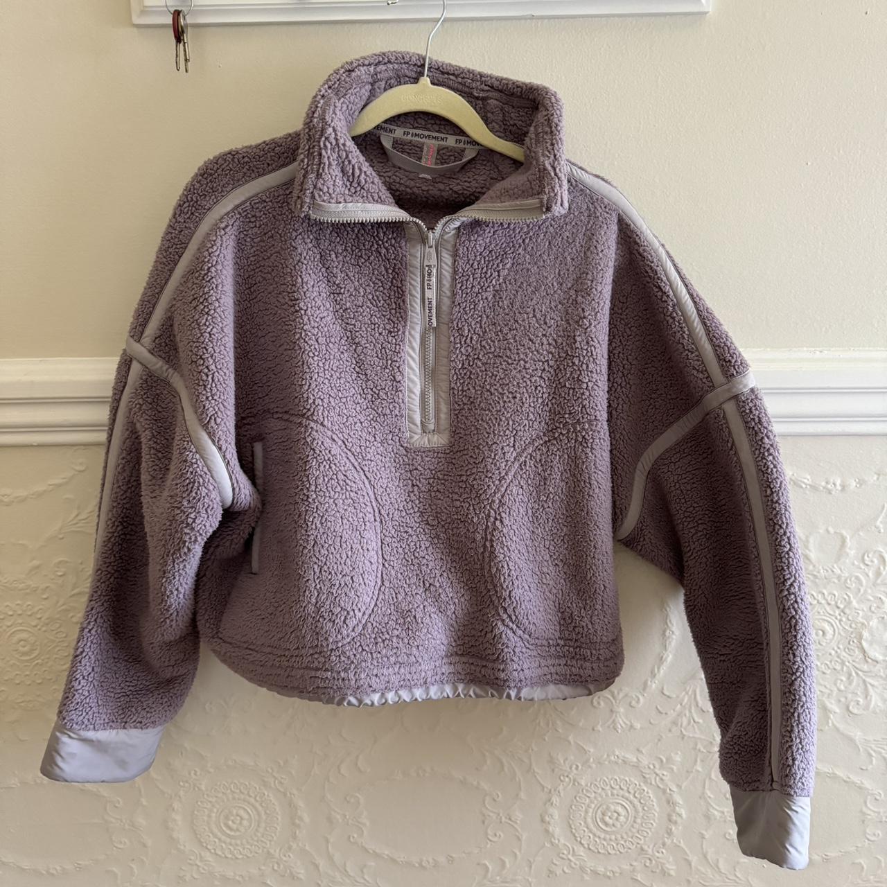 Free people movement purple teddy jacket - Depop