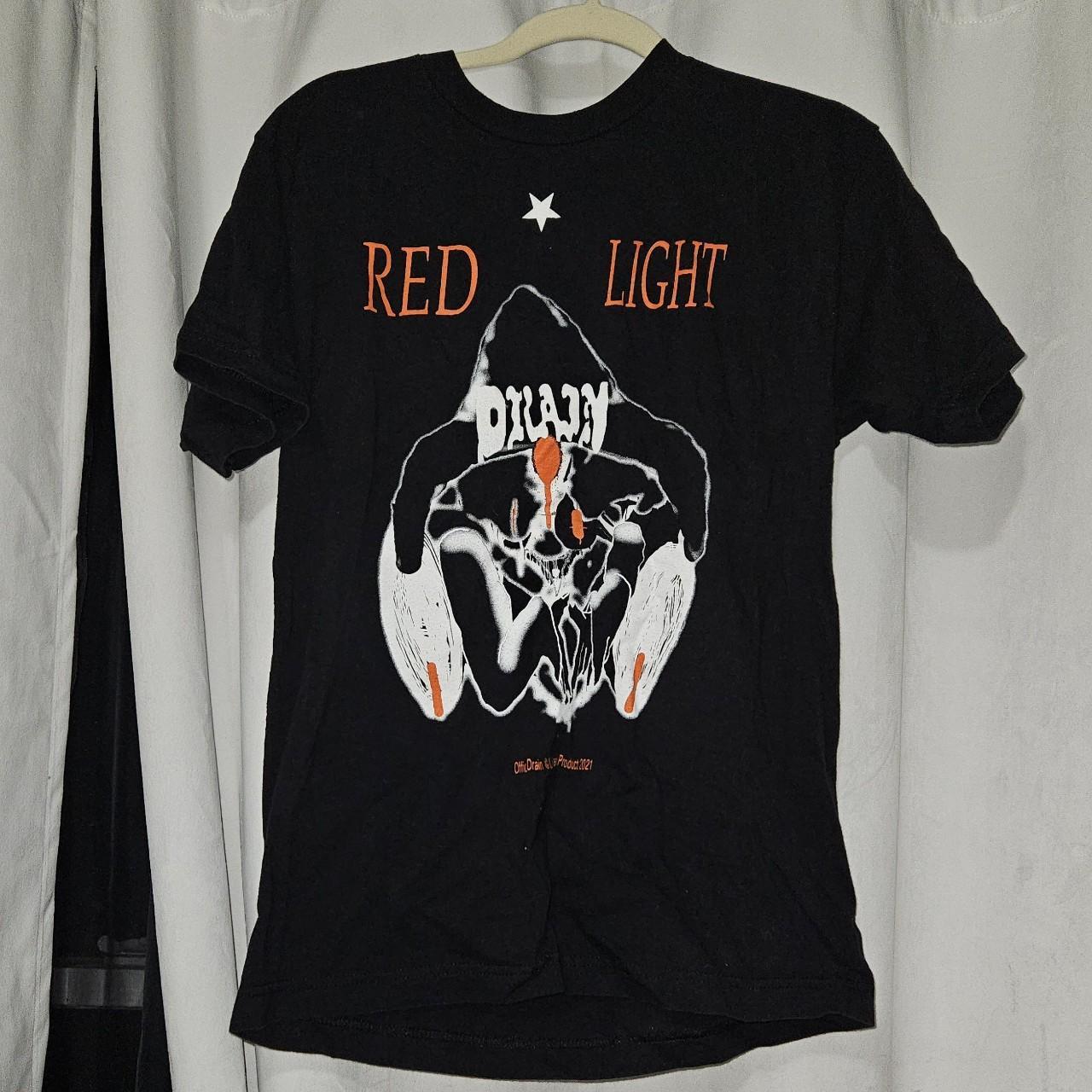 Bladee red-light shirt rerelease 2021 Size... - Depop