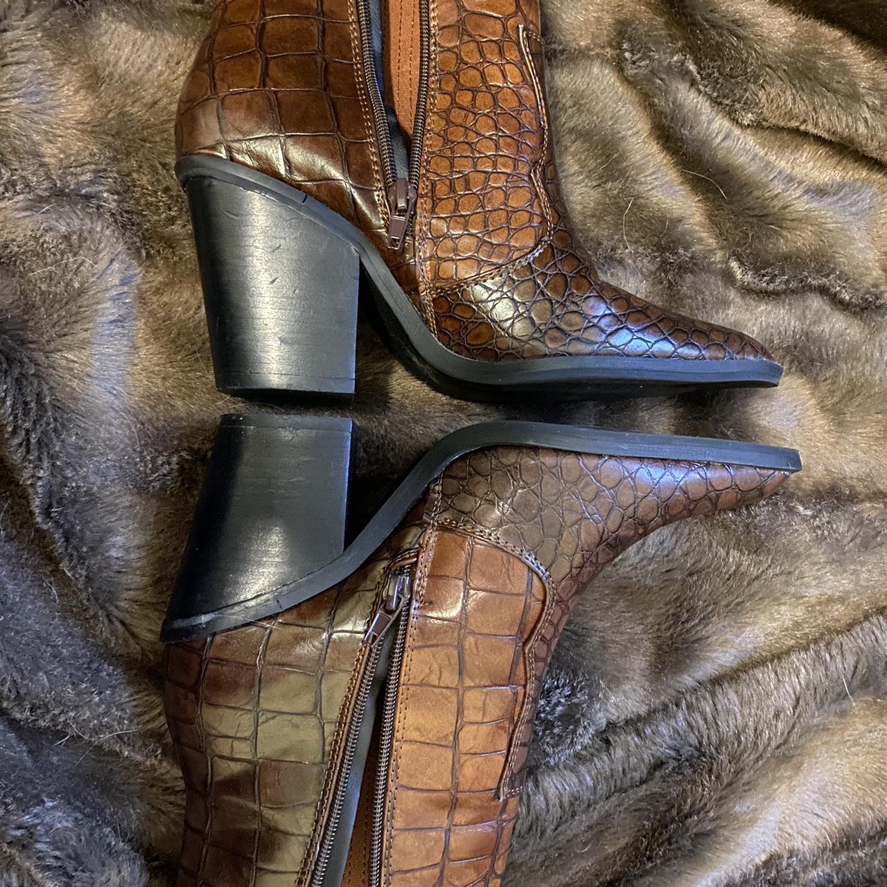 HOWDY HOWDY 🤠 faux crocodile skin asos boots Size... - Depop