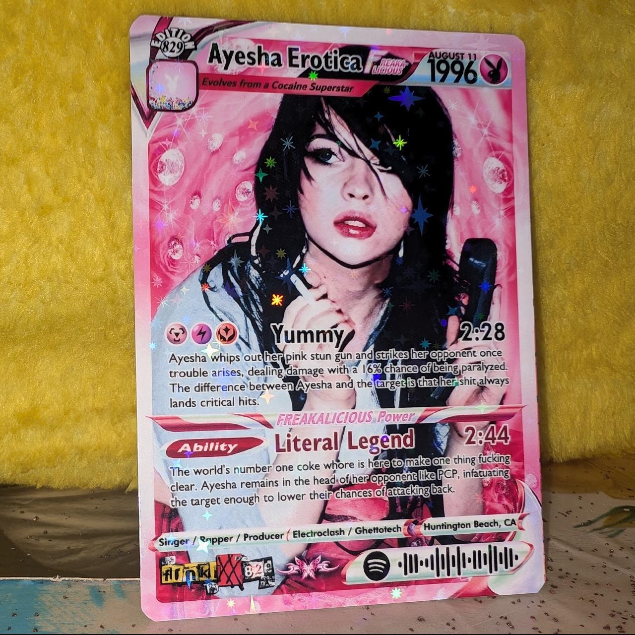 Ayesha Erotica Holographic Trading Card !!ALL... | Depop