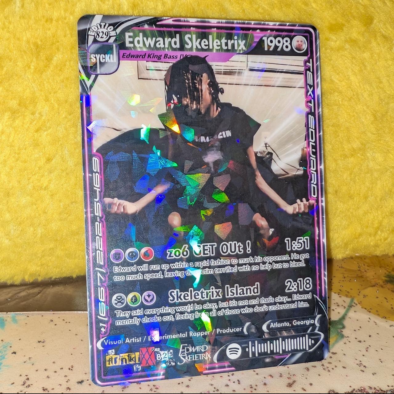 Edward Skeletrix Holographic Trading Card !!ALL... | Depop