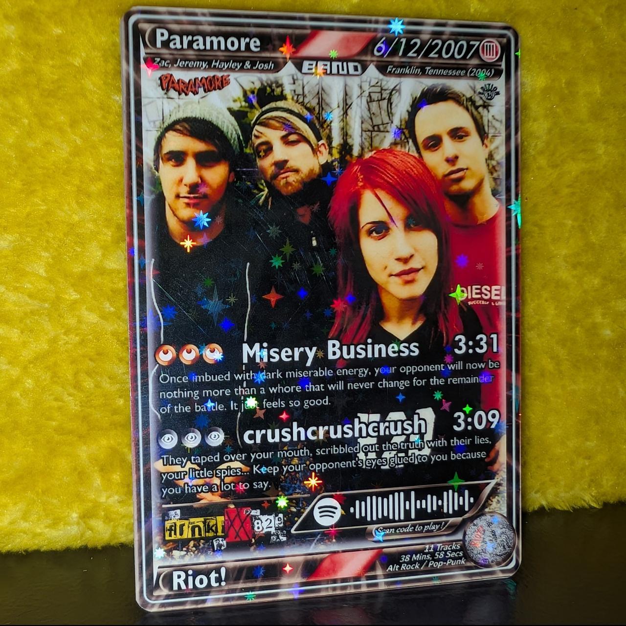 Paramore Holographic Trading Card !!ALL PRICES... | Depop