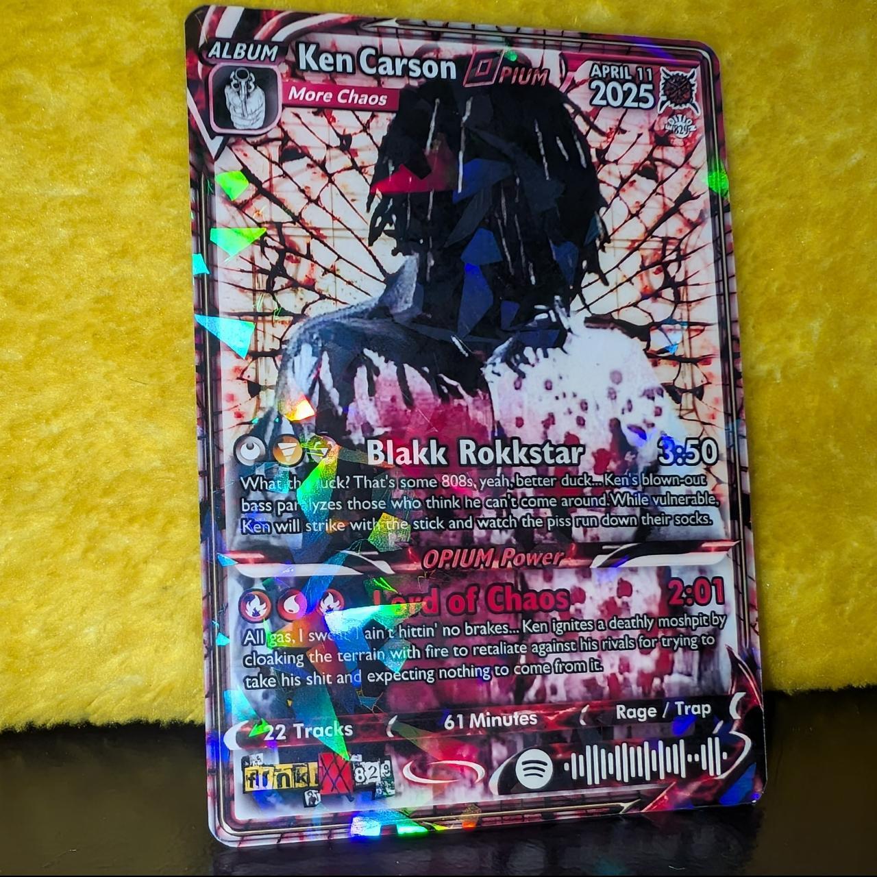 Ken Carson - 'More Chaos' Holographic Trading... | Depop