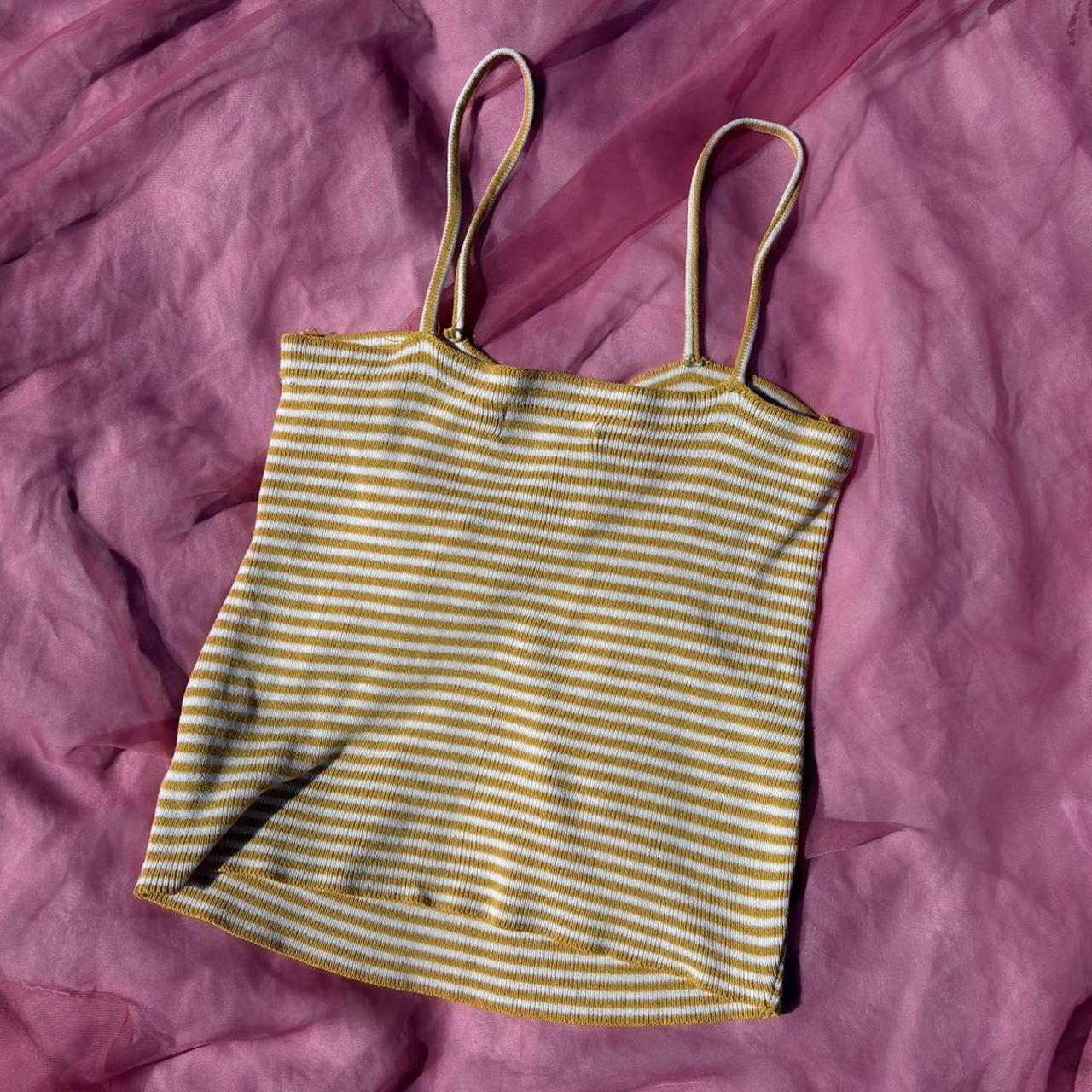 Crossover striped top Brand: Mirrou Shipping:... | Depop