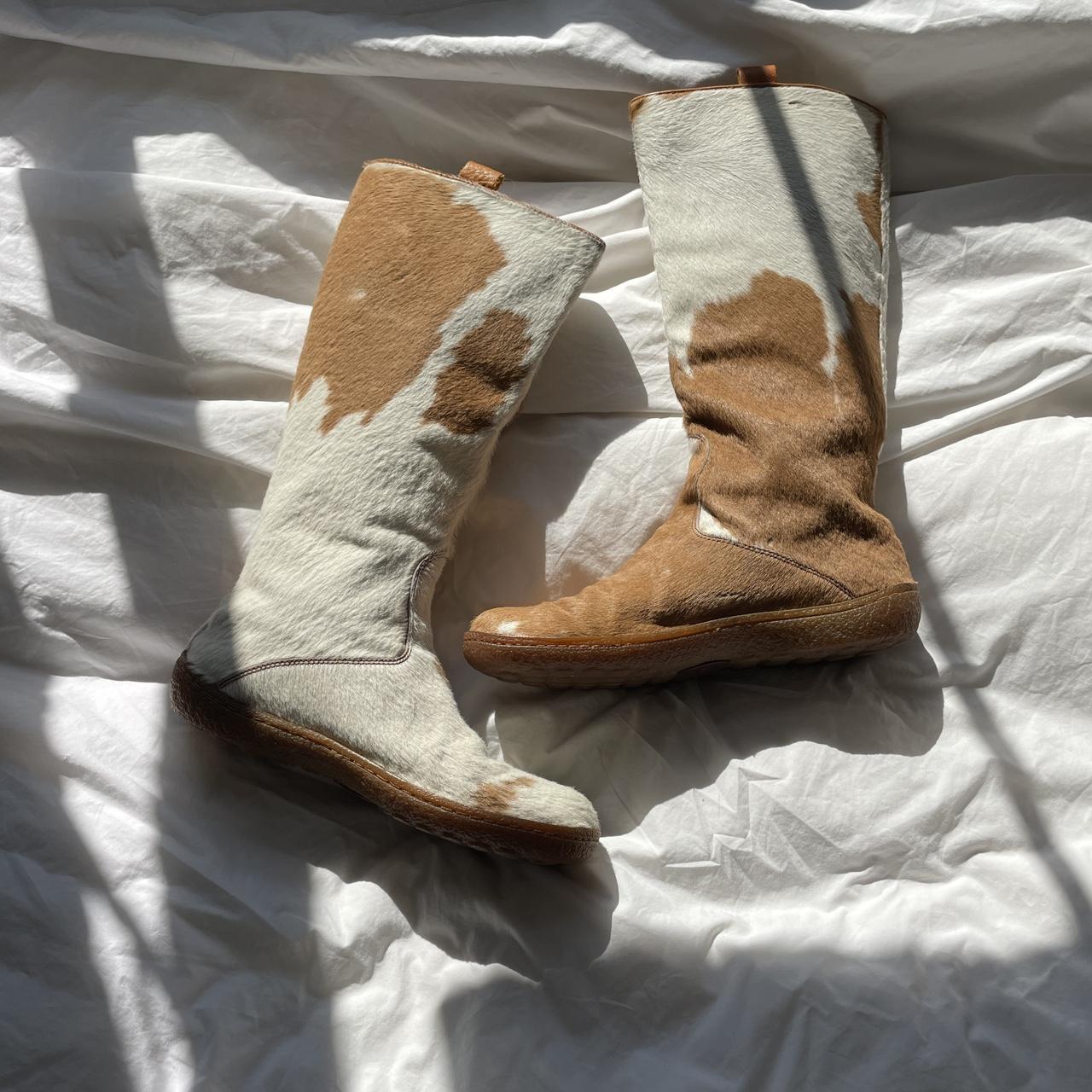 Camper Contact Earth Cowhide leather cow print... - Depop